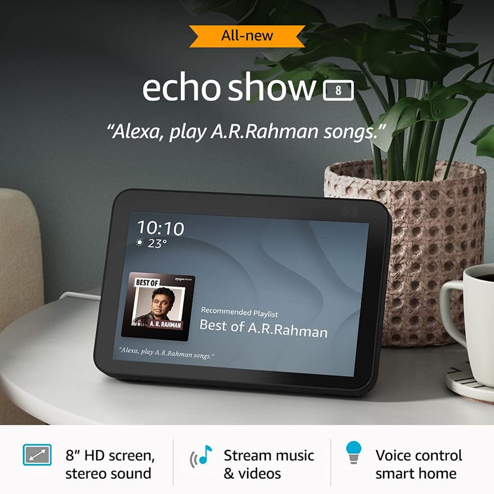 Buy Amazon Echo Show 8 (2nd Gen) with Built-in Alexa Smart Wi-Fi ...