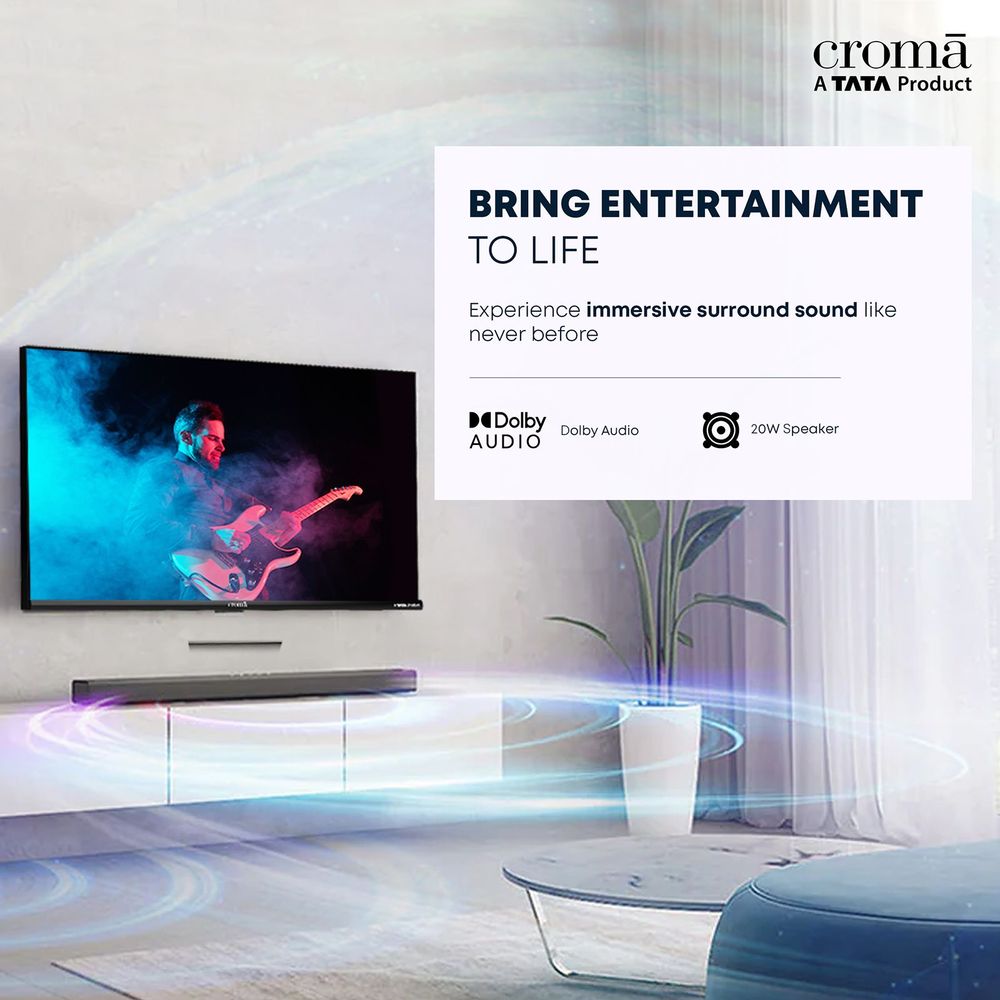 Buy Croma 80 cm (32 inch) HD Ready LED Smart Google TV with A Plus ...