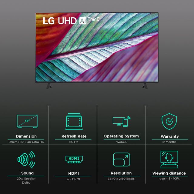 Buy LG UR75 140 cm (55 inch) 4K Ultra HD LED WebOS TV with Gen5 AI ...