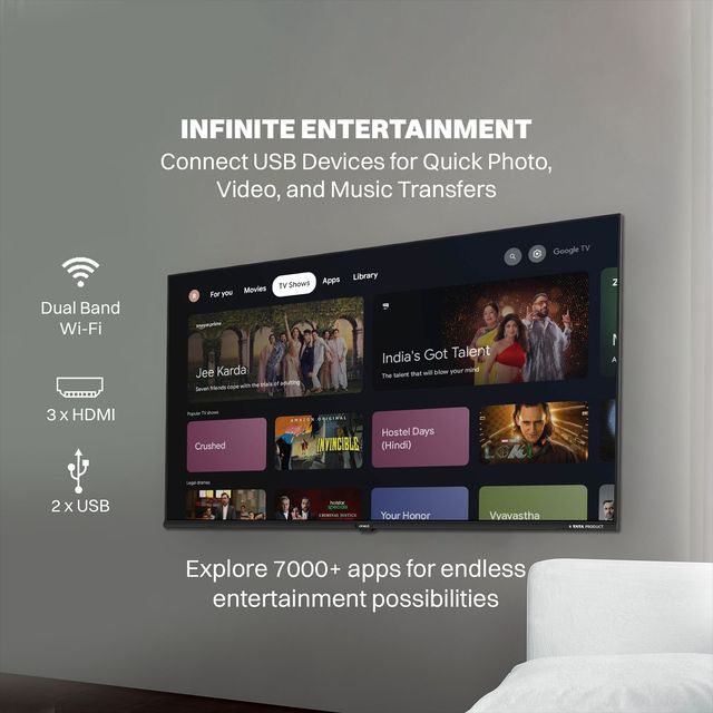 Buy Croma 140 cm (55 inch) QLED 4K Ultra HD Google TV with Dolby Vision ...