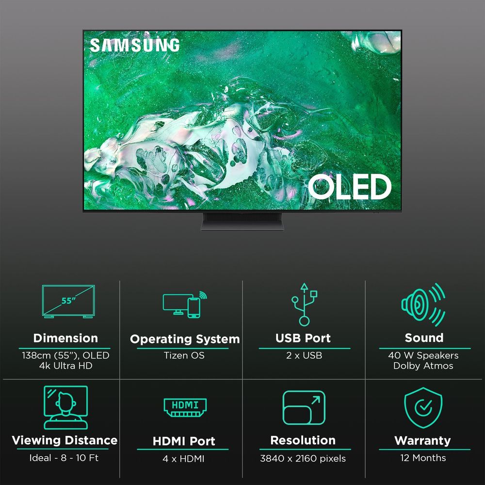 Buy SAMSUNG S90D 139.7 cm (55 inch) 4K Ultra HD OLED Smart Tizen TV ...