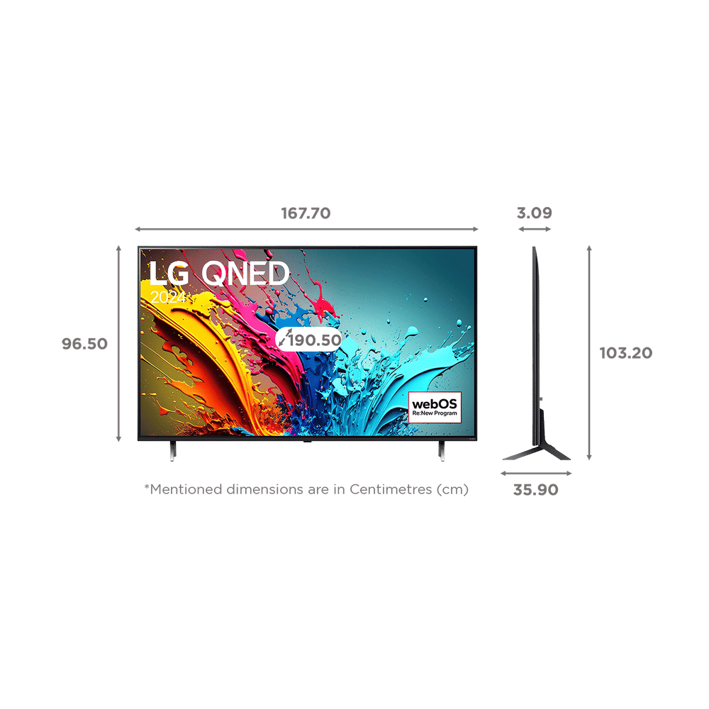 Buy LG QNED88T 190.5 cm (75 inch) 4K Ultra HD QNED Smart WebOS TV with ...