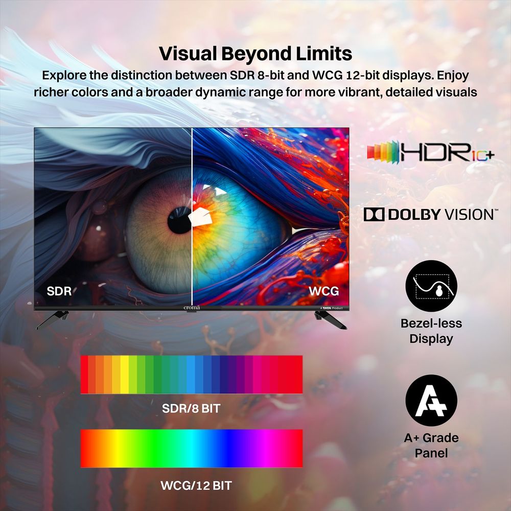 Buy Croma 109 cm (43 inch) 4K Ultra HD LED Google TV with Google Voice ...