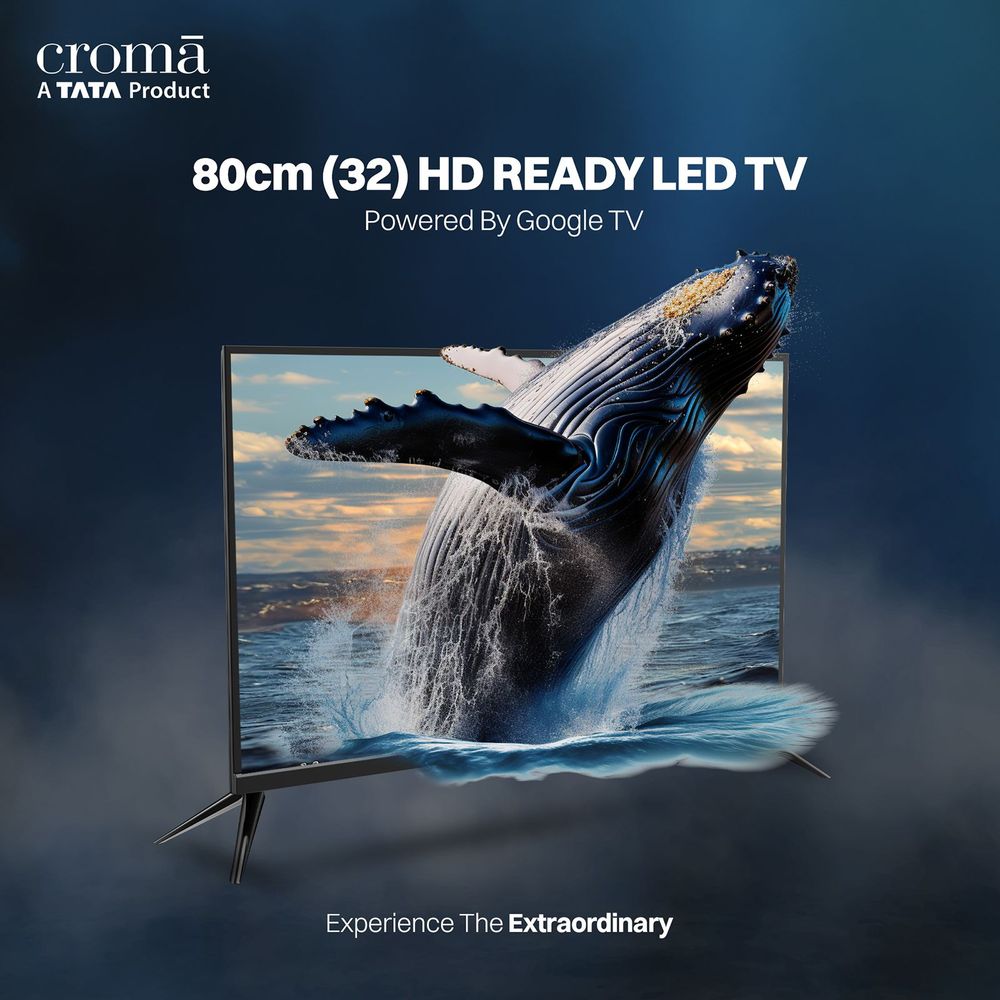 Buy Croma 80 cm (32 inch) HD Ready LED Smart Google TV with Dolby Audio ...