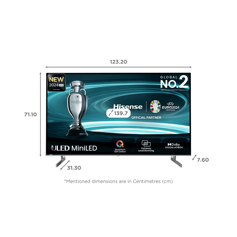 Buy Hisense U6N Pro 140 cm (55 inch) 4K Ultra HD Mini LED Smart VIDAA ...
