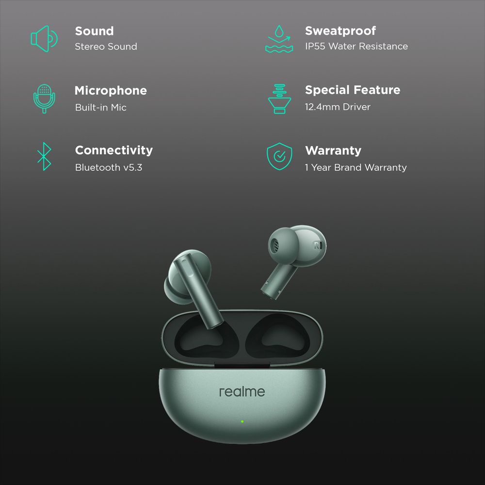 Buy realme Buds Air 6 RMA2402 TWS Earbuds with Active Noise ...