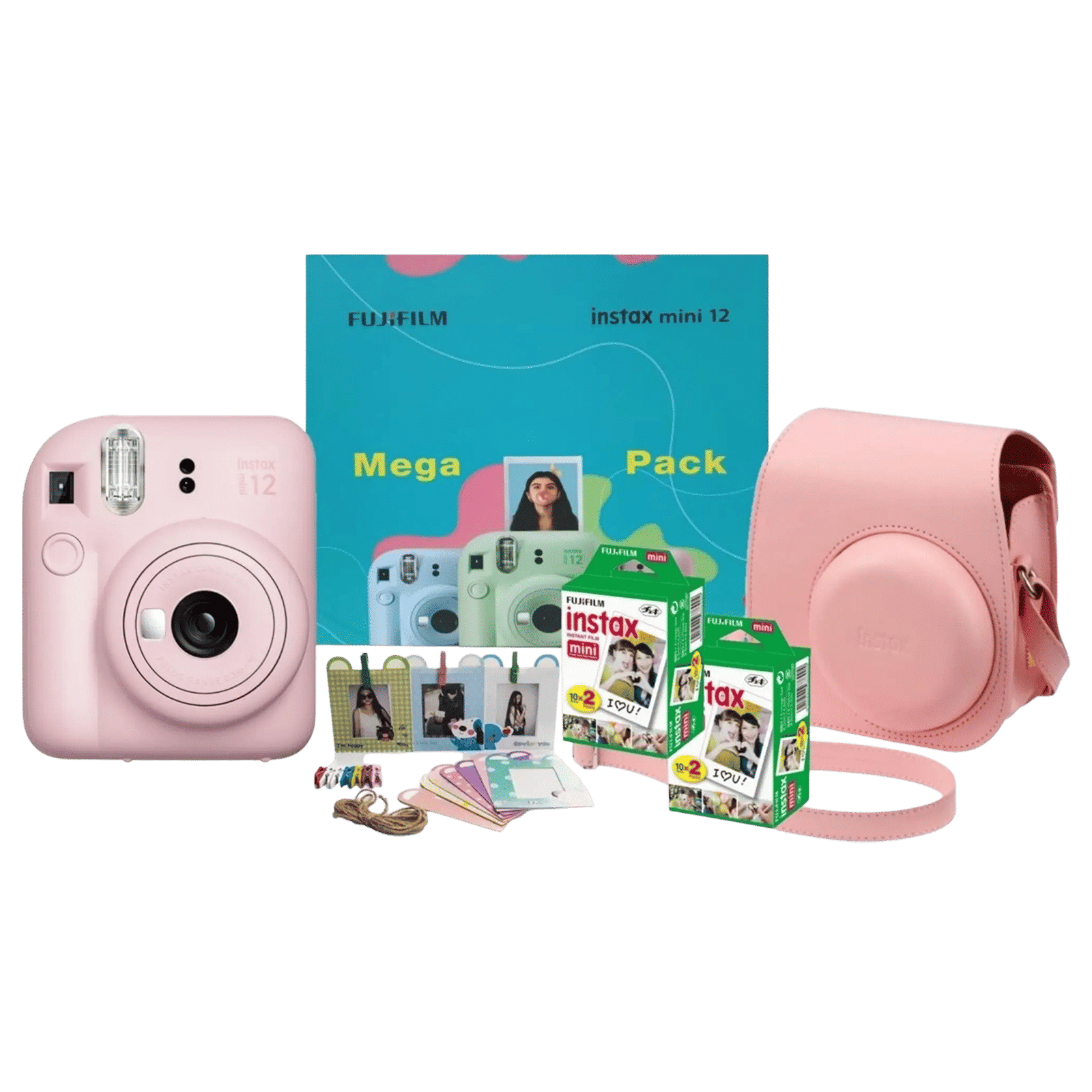 pink instax camera bundle
