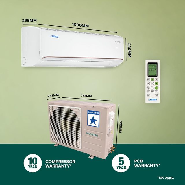 Buy Blue Star M Series 5 in 1 Convertible 1.5 Ton 3 Star Inverter Split ...