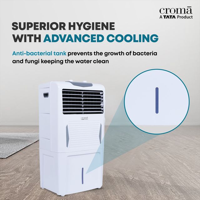 Buy Croma 40 Litres Personal Air Cooler with Inverter Compatible (Ice ...