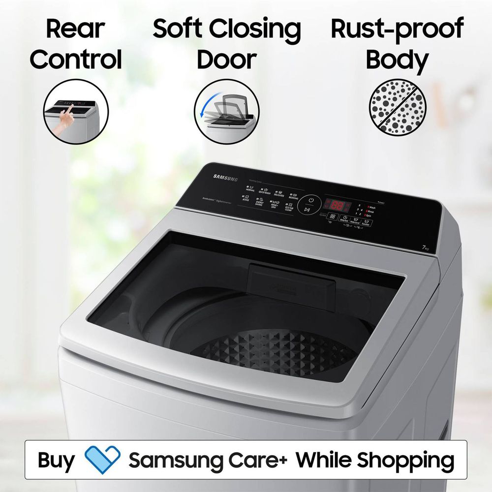 Buy SAMSUNG 7 Kg 5 Star Inverter Fully Automatic Top Load Washing ...