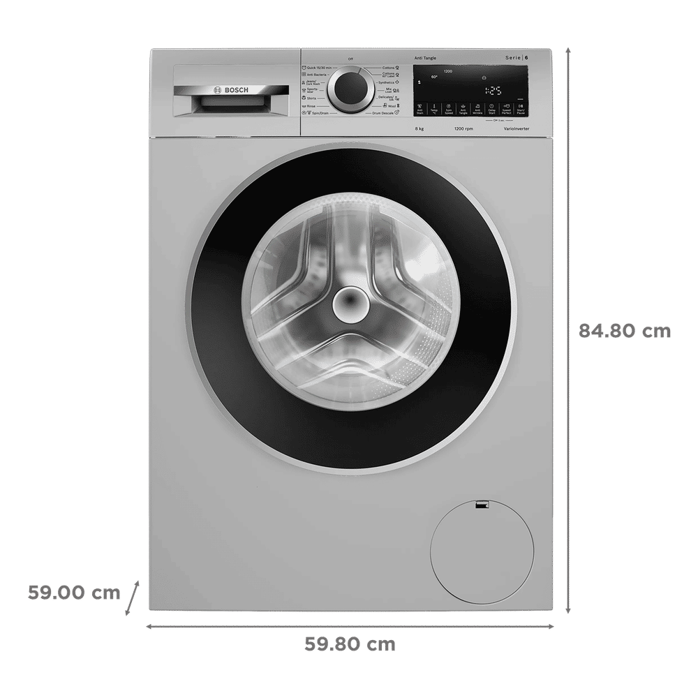 Buy BOSCH 8 kg Fully Automatic Front Load Washing Machine (Series 6 ...