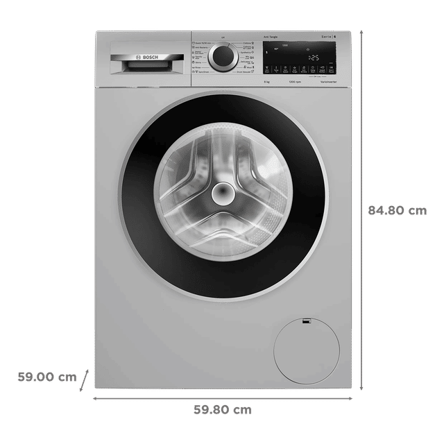 Buy BOSCH 8 kg Fully Automatic Front Load Washing Machine (Series 6 ...