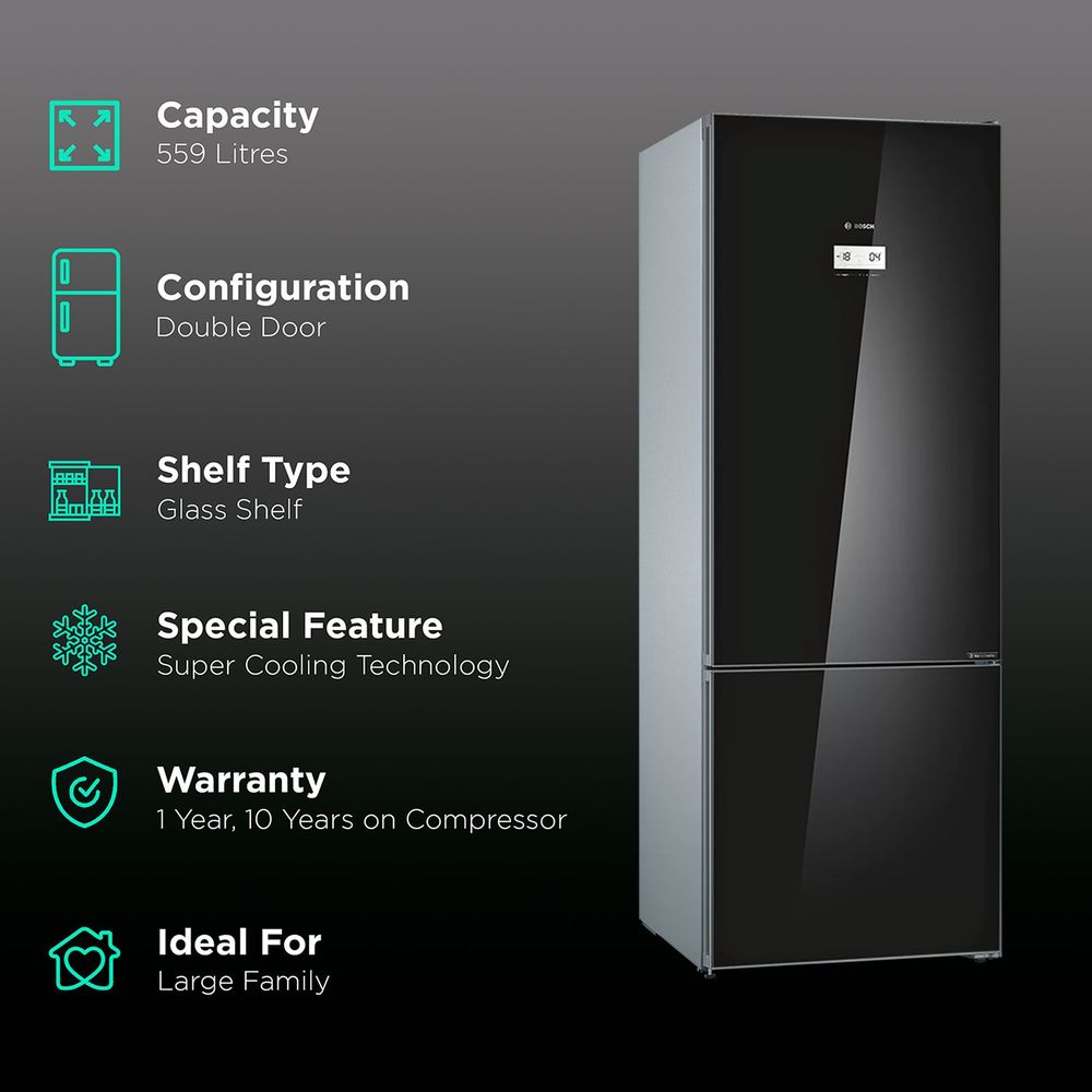 Buy BOSCH Serie 6 559 Litres 2 Star Frost Free Double Door Bottom Mount ...