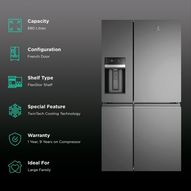 Buy Electrolux UltimateTaste 900 680 Litres Frost Free French Door ...