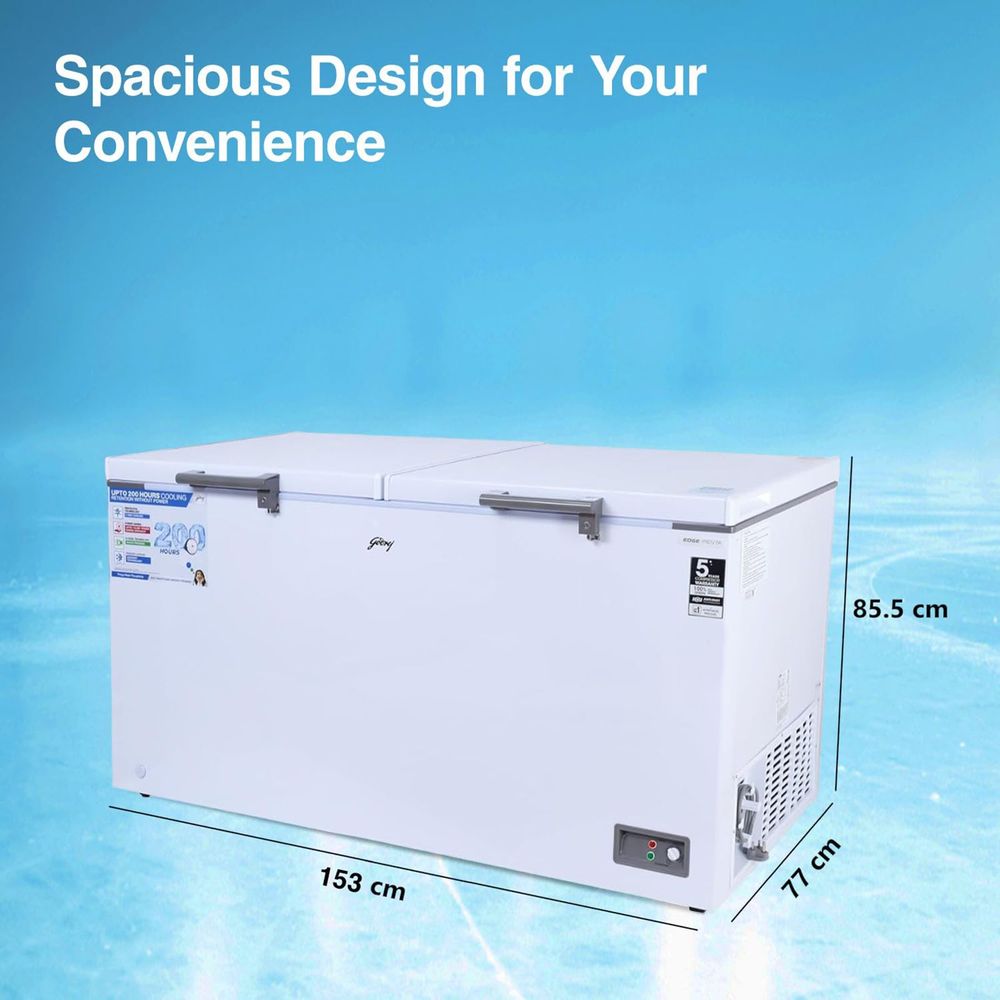 Buy Godrej Edge Penta 500 Litres 5 Star Double Door Deep Freezer ...