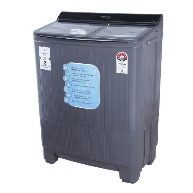 Buy Croma 10 kg 5 Star Semi Automatic Washing Machine with Dual ...