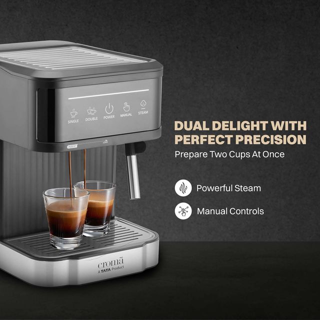 Buy Croma Automatic Espresso, Cappuccino & Latte Coffee Maker with ...