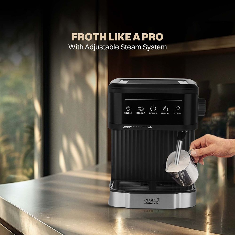 Buy Croma Automatic Espresso, Cappuccino & Latte Coffee Maker with ...