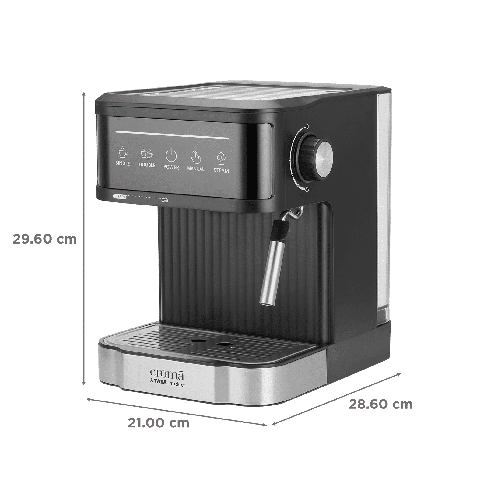 Buy Croma Automatic Espresso, Cappuccino & Latte Coffee Maker with ...