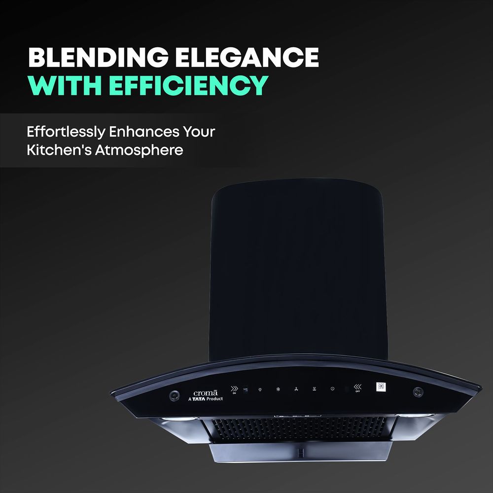 Buy Croma 60cm 1300m3/hr Ducted Auto Clean Wall Mounted Chimney with ...