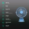 Buy BAJAJ Pygmy Mini 110mm 3 Blade Rechargeable Personal Fan with 1800 ...