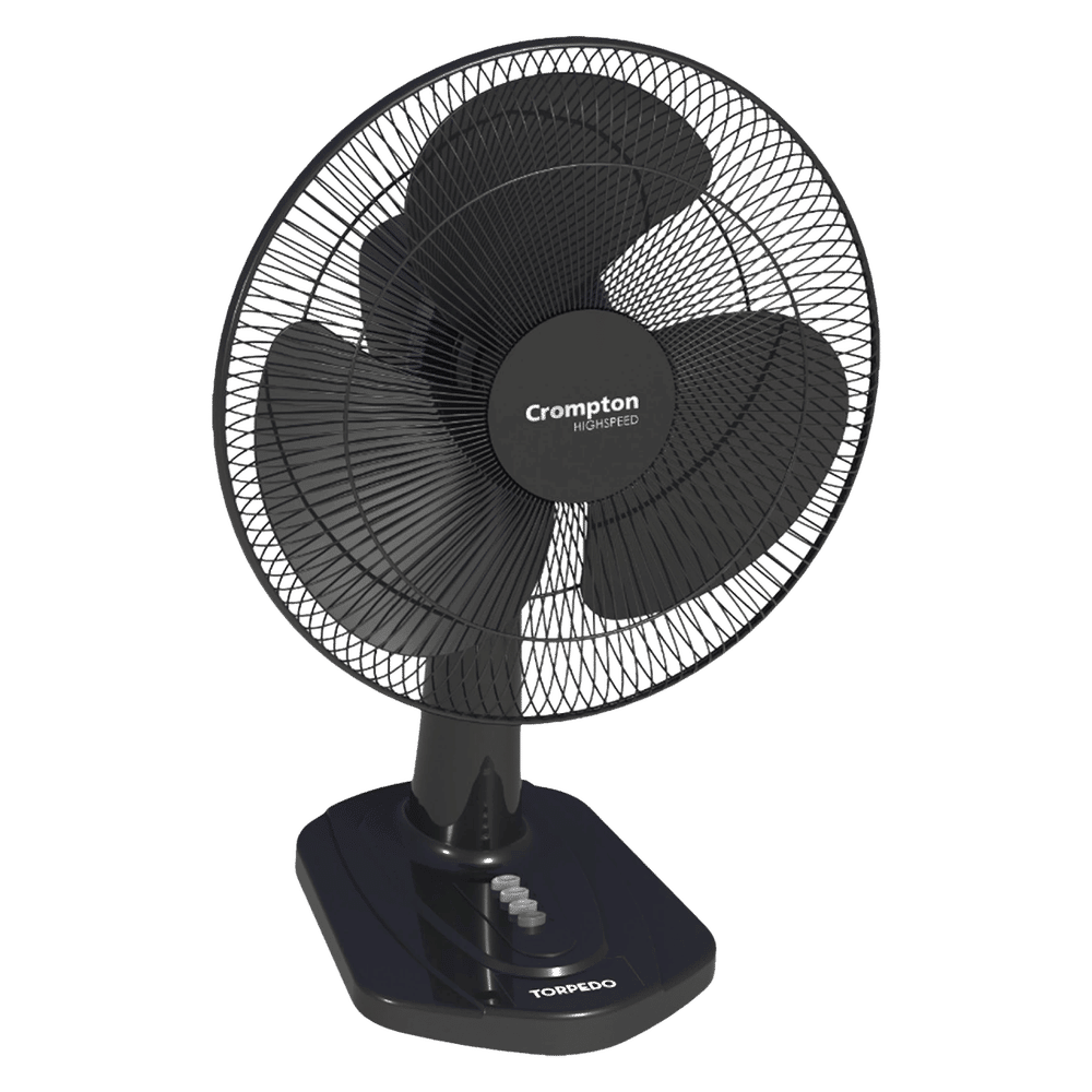 Buy Crompton Torpedo 400mm 3 Blade High Speed Torpedo Table Fan (Smooth ...
