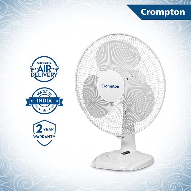 Buy Crompton High Flo Wave Plus 400mm 3 Blade Copper Motor Table Fan ...