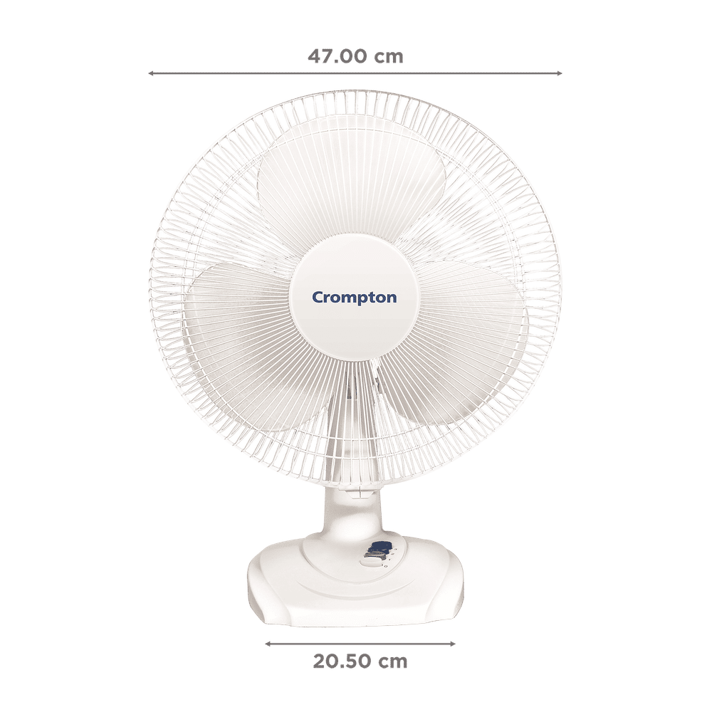 Buy Crompton High Flo Wave Plus 400mm 3 Blade Copper Motor Table Fan ...