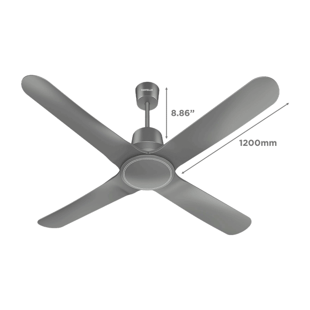 Buy HAVELLS Libeccio 5 Star 1200mm 4 Blade BLDC Motor Ceiling Fan with ...