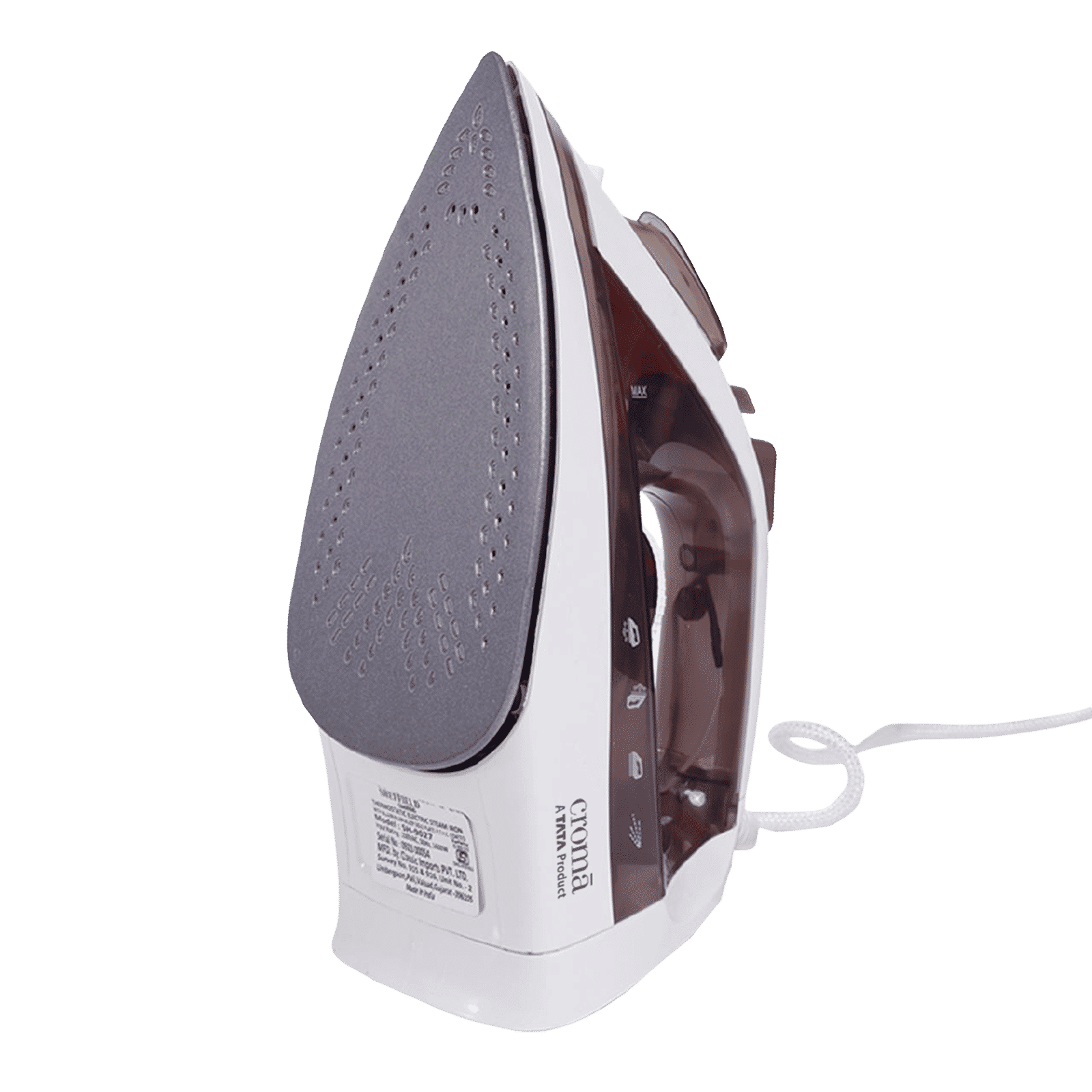 Buy Croma 1600 Watts 210ml Steam Iron (2025 Model, 360 Degree Swivel ...