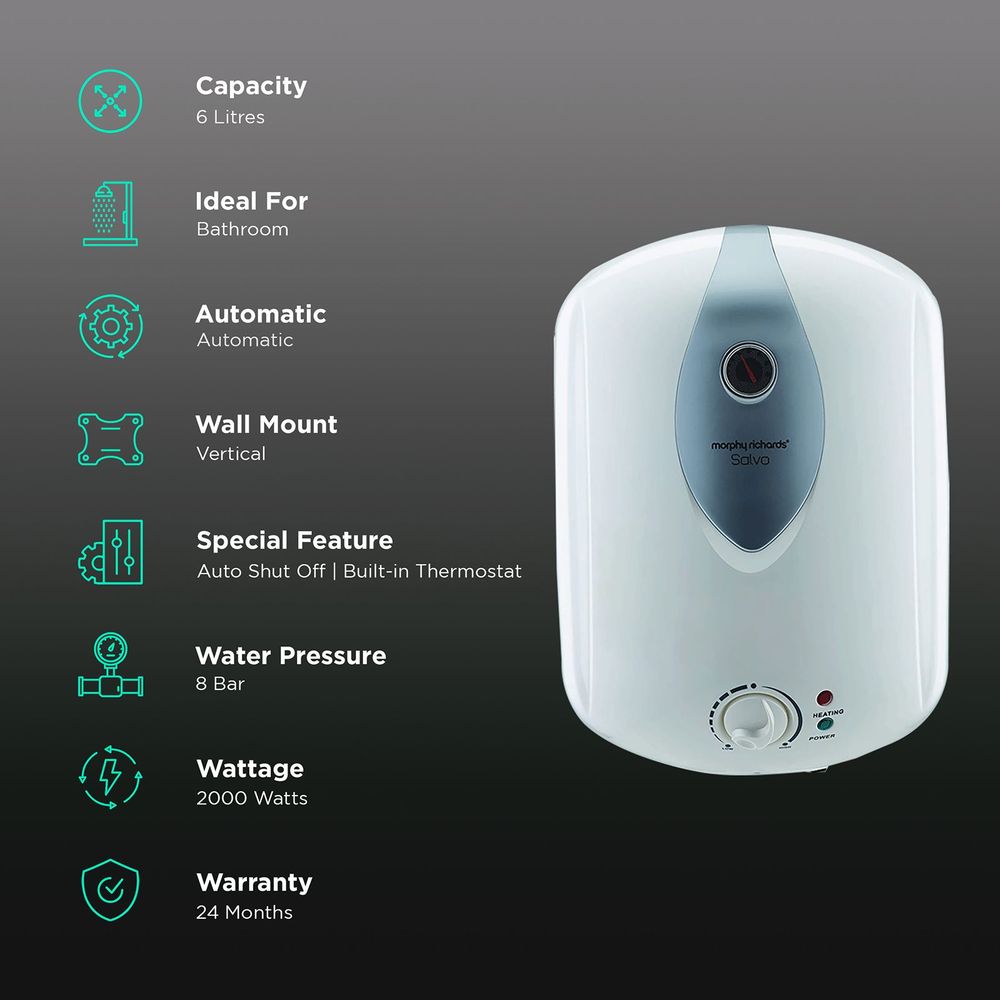 Buy morphy richards Salvo 6 Litre 5 Star Vertical Storage Geyser with ...