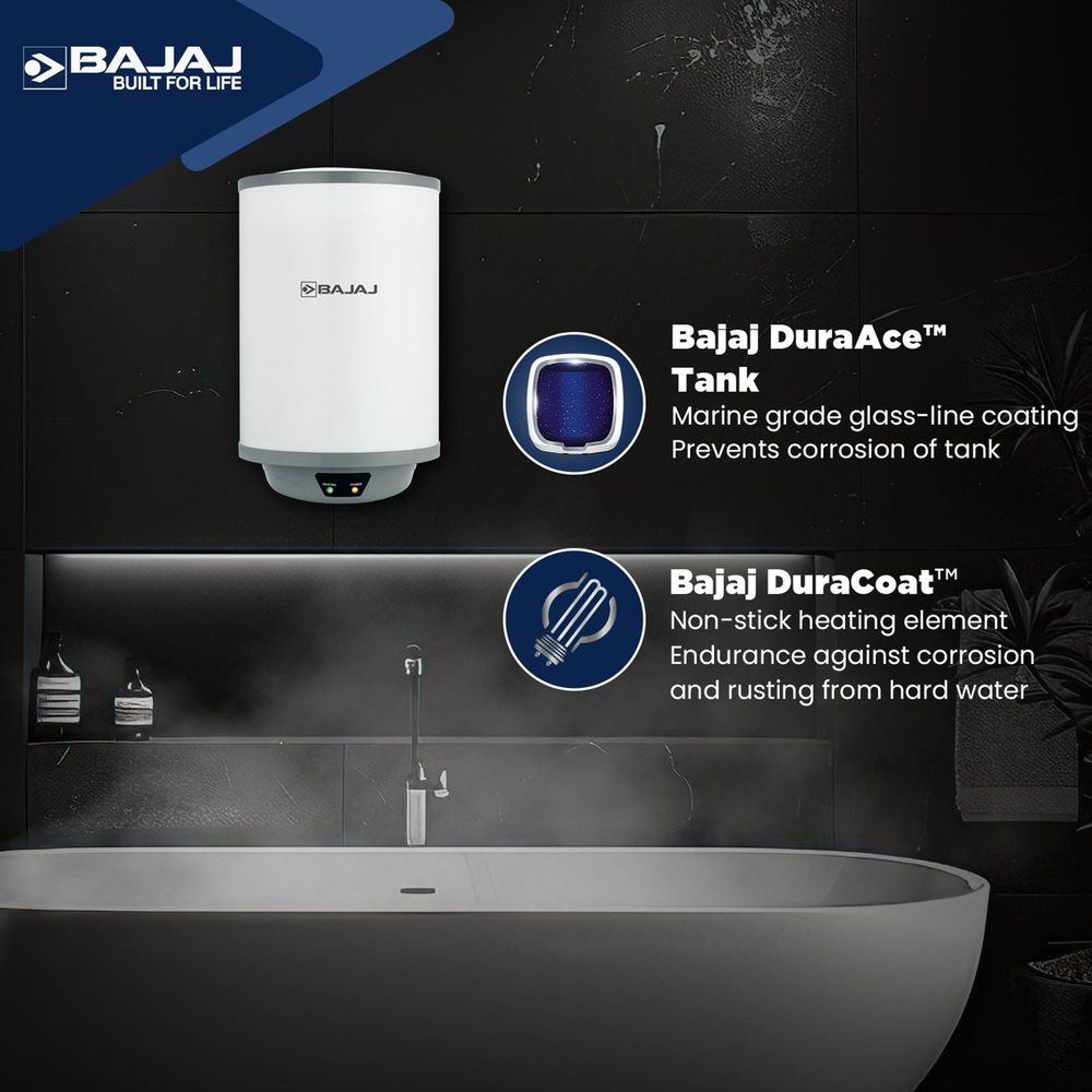 Buy BAJAJ Shield Crest Plus 6 Litre 5 Star Vertical Storage Geyser with ...