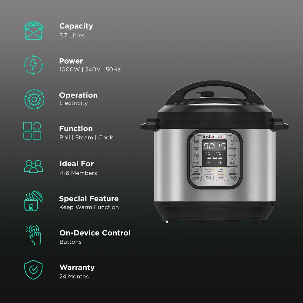 Buy Instant Pot Duo 5.7 Litre Electric Multi Cooker with Keep Warm ...