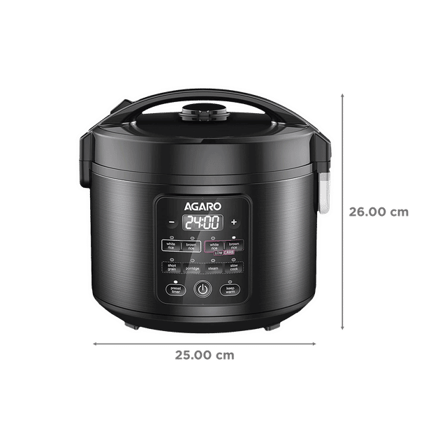 Buy AGARO Regal 3 Litre Electric Rice Cooker with Overheat Protection ...