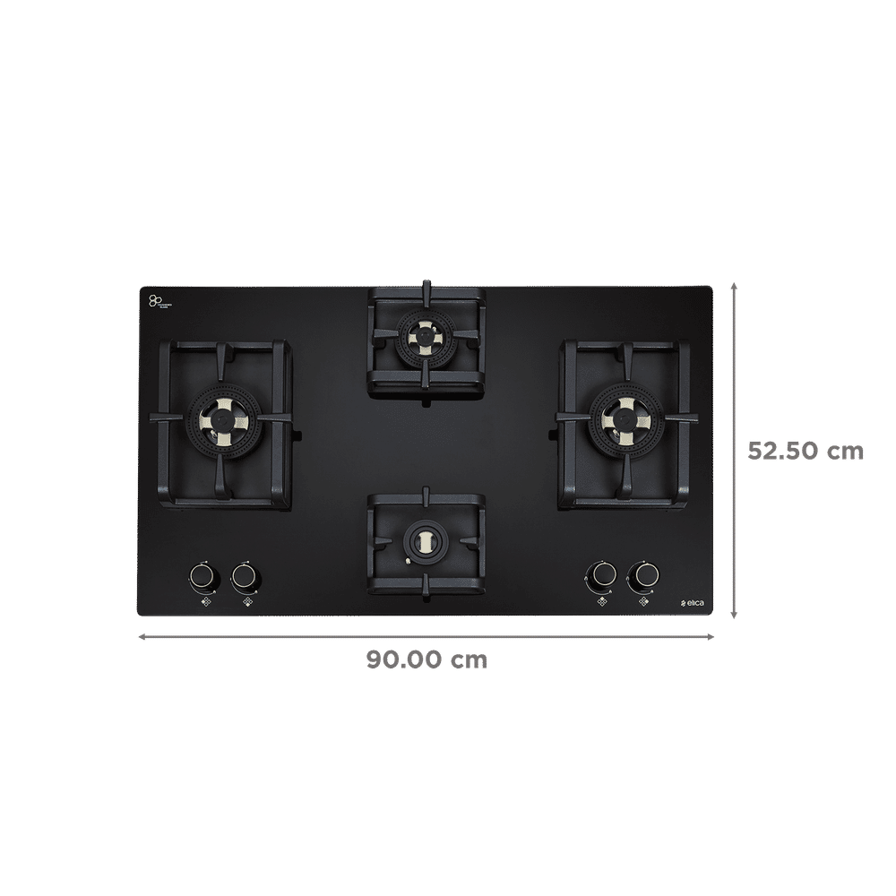 Buy elica Flexi DFS Pro FB 4B 91 DX 4 Burner Automatic Hob (Cast Iron ...