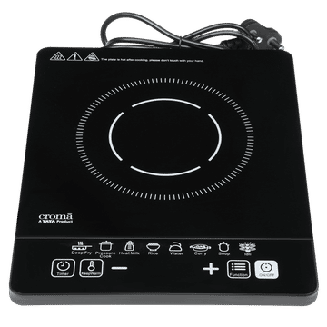 Buy Croma 1600W Single Induction Cooktop with 8 Preset Menu Online - Croma