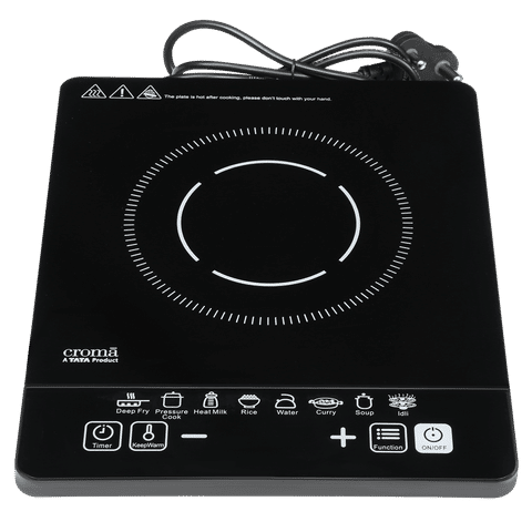 Buy Croma 1600W Single Induction Cooktop with 8 Preset Menu Online - Croma