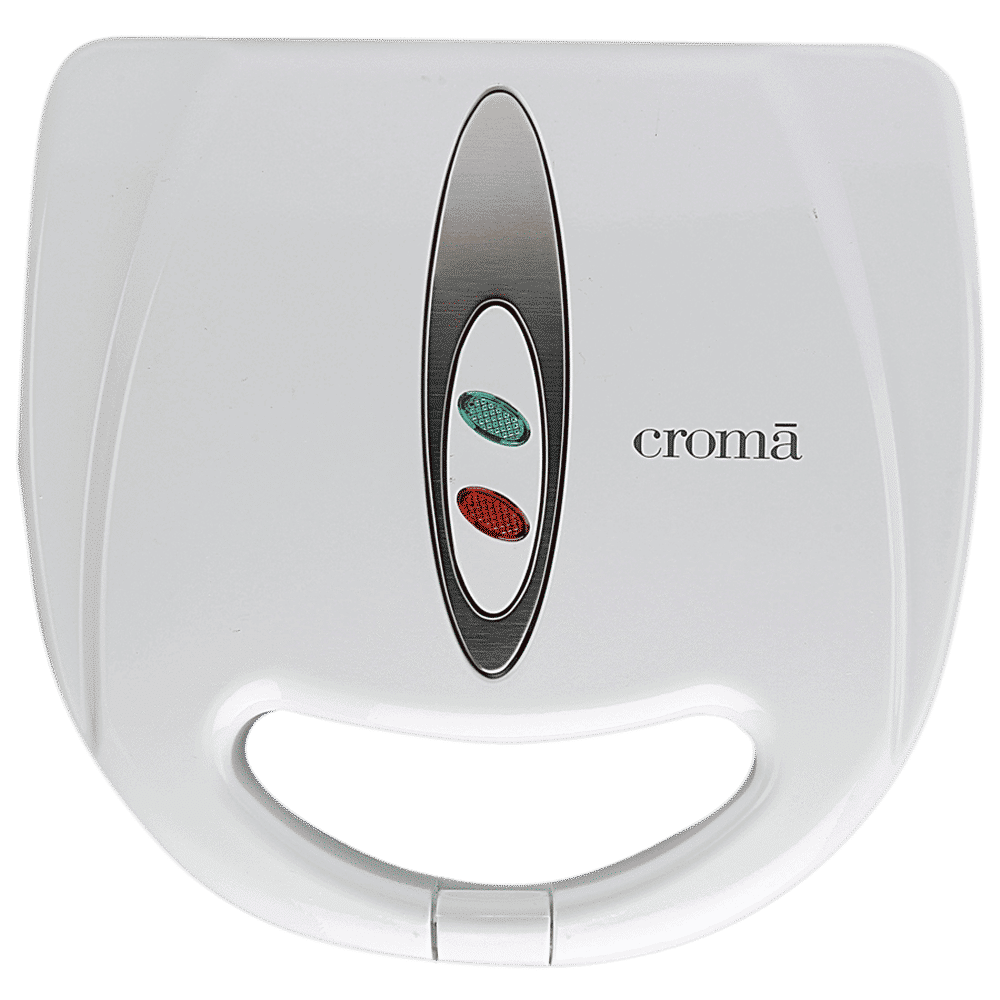 Buy Croma 800W 2 Slice Sandwich Maker with Automatic Operation (White ...